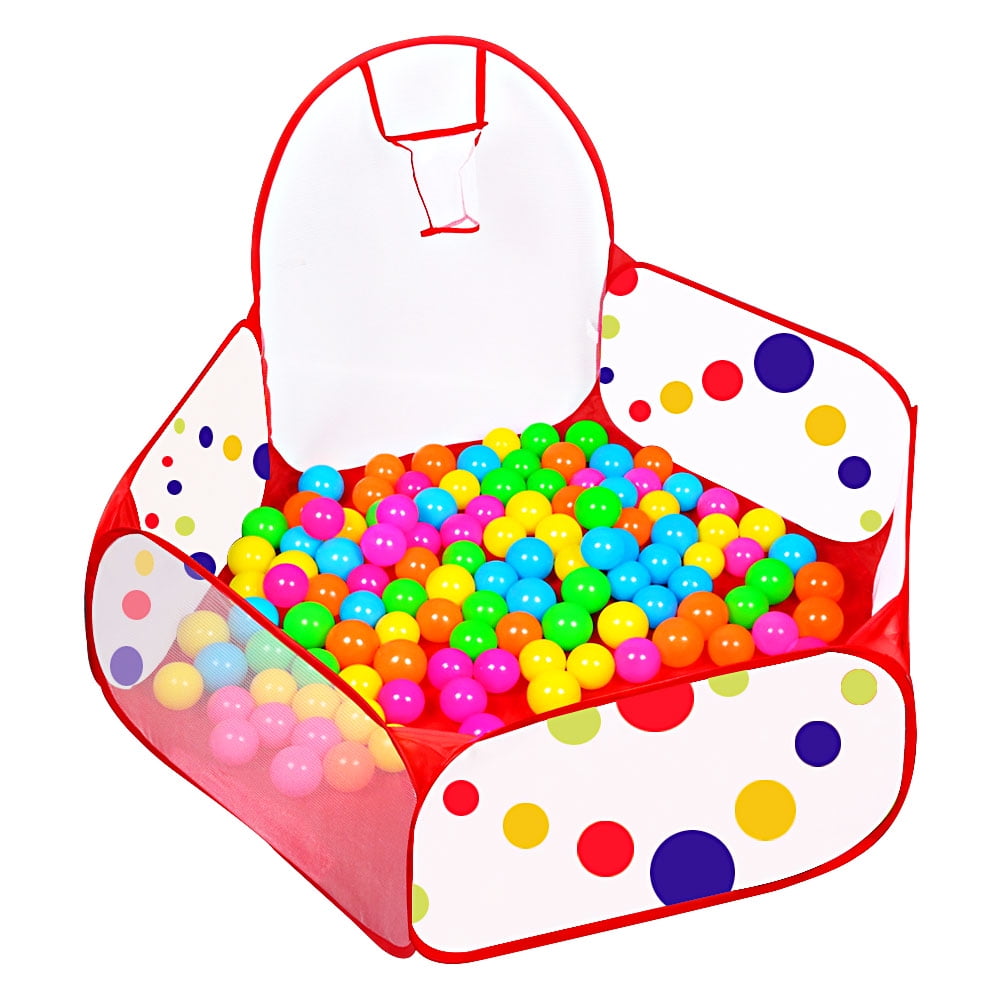 BUZIFU Kids Ball Pool 120cm Pop Up Kids Ball Pit Hexagonal Toddler Ball ...