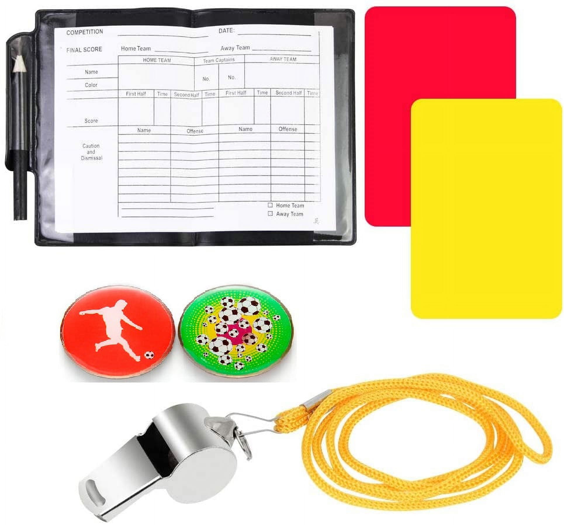 BUZIFU Referee Card Set Sports Referee Kit Red Card Yellow Card Sports ...