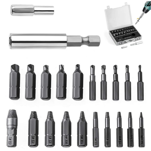 BUZIFU Screw Extractor 22 PCS Broken Screw Removal Tool with Damaged ...