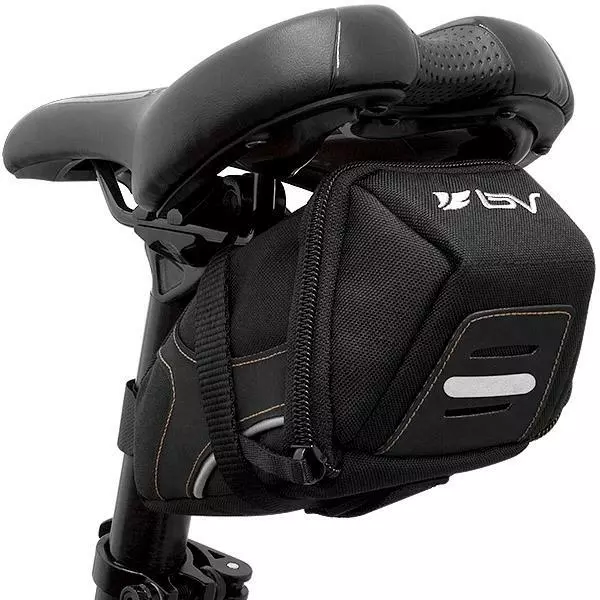 BV Bike Saddle Bag Rear Nylon Under Seat Water-Resistant Storage Pouch Medium - Walmart.com