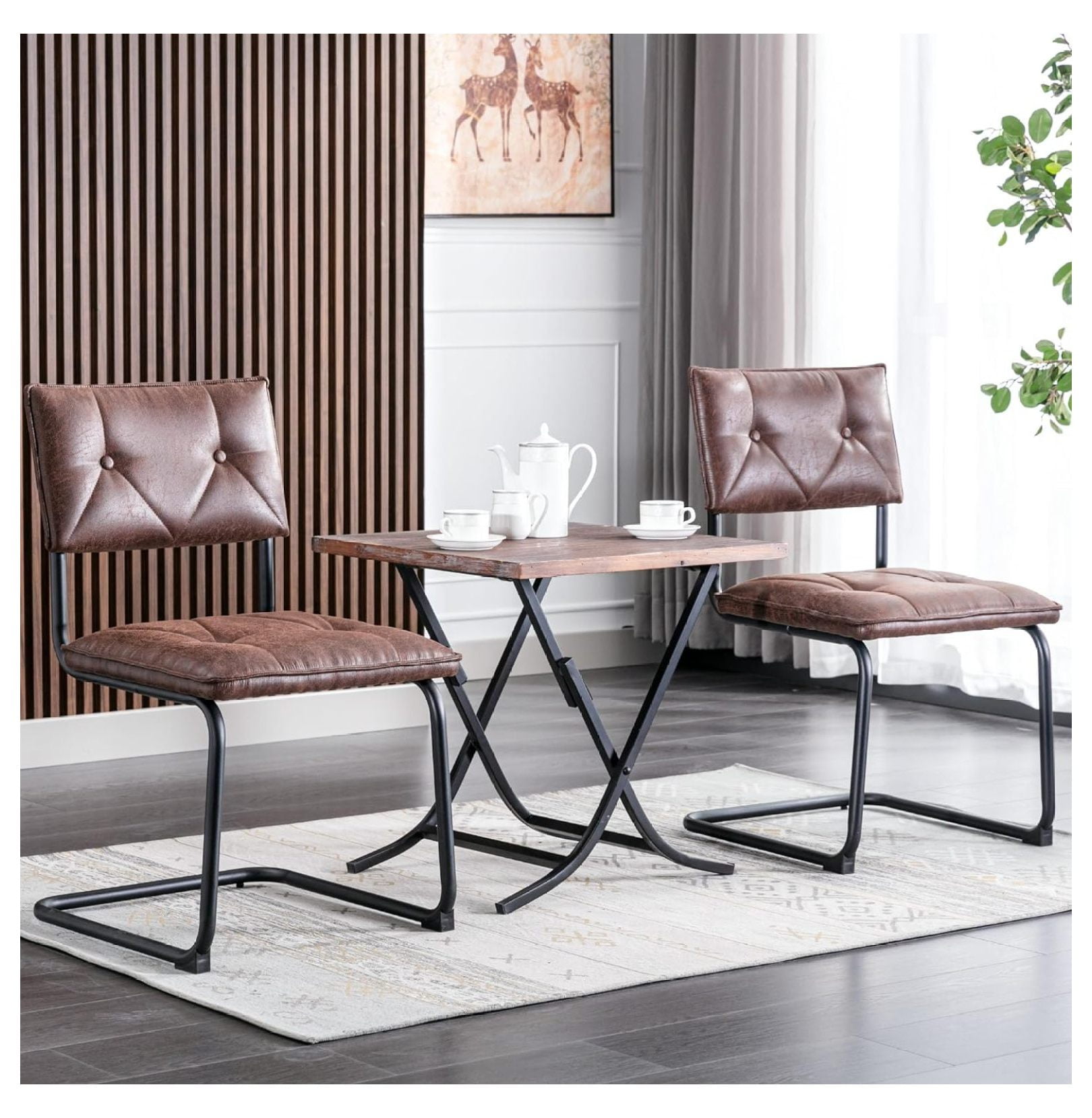 BV Dining Chair Set, Vintage Suede Century Dining Chair, Suede Fabric ...