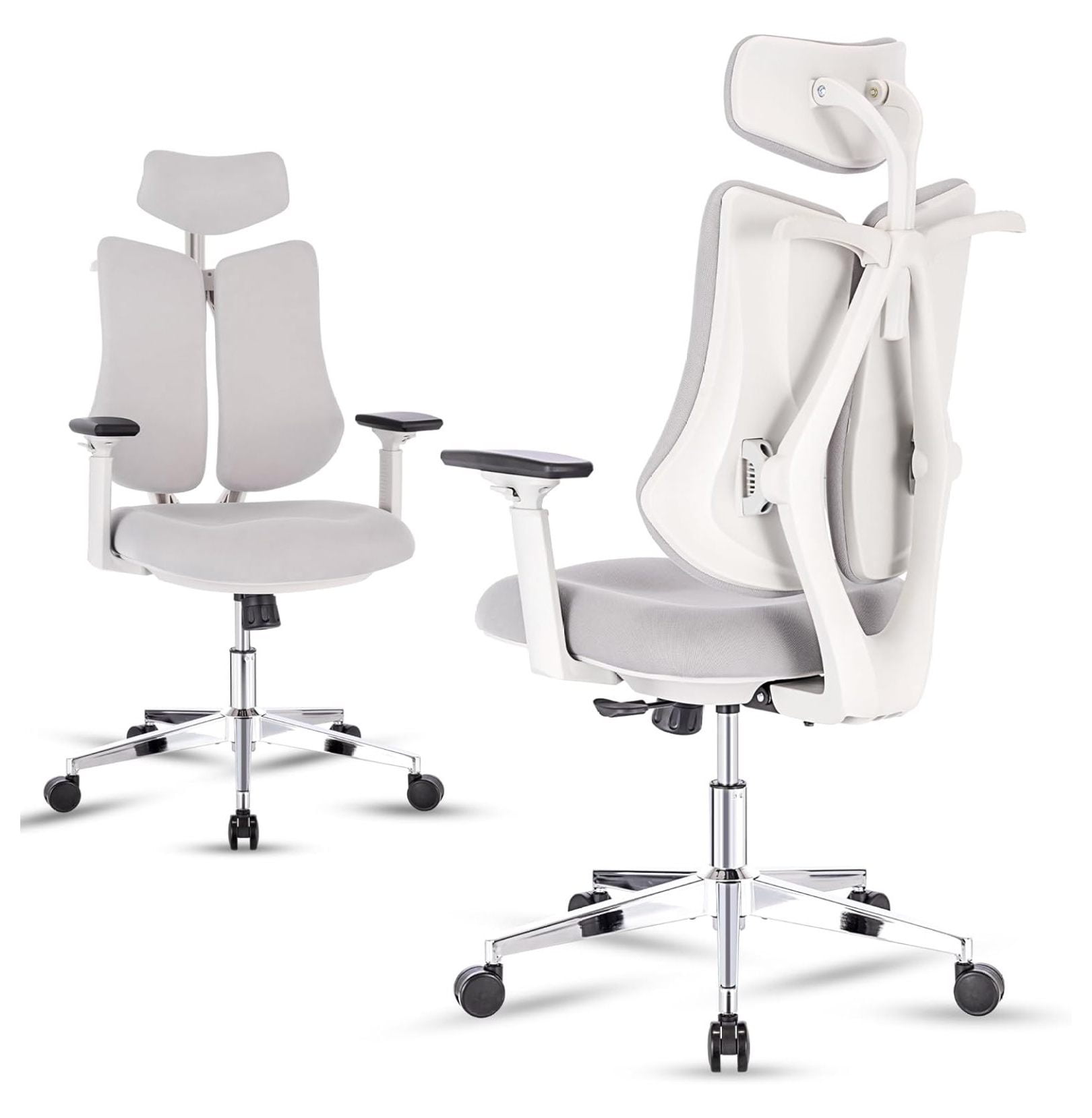 BV Ergonomic Dual Backrests Office Chair, Lumbar Support Office Desk ...