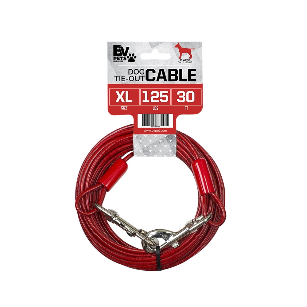 BV Pet Heavy Duty Lead, Extra-Large Tie Out Cable for Dogs up to 125 ...