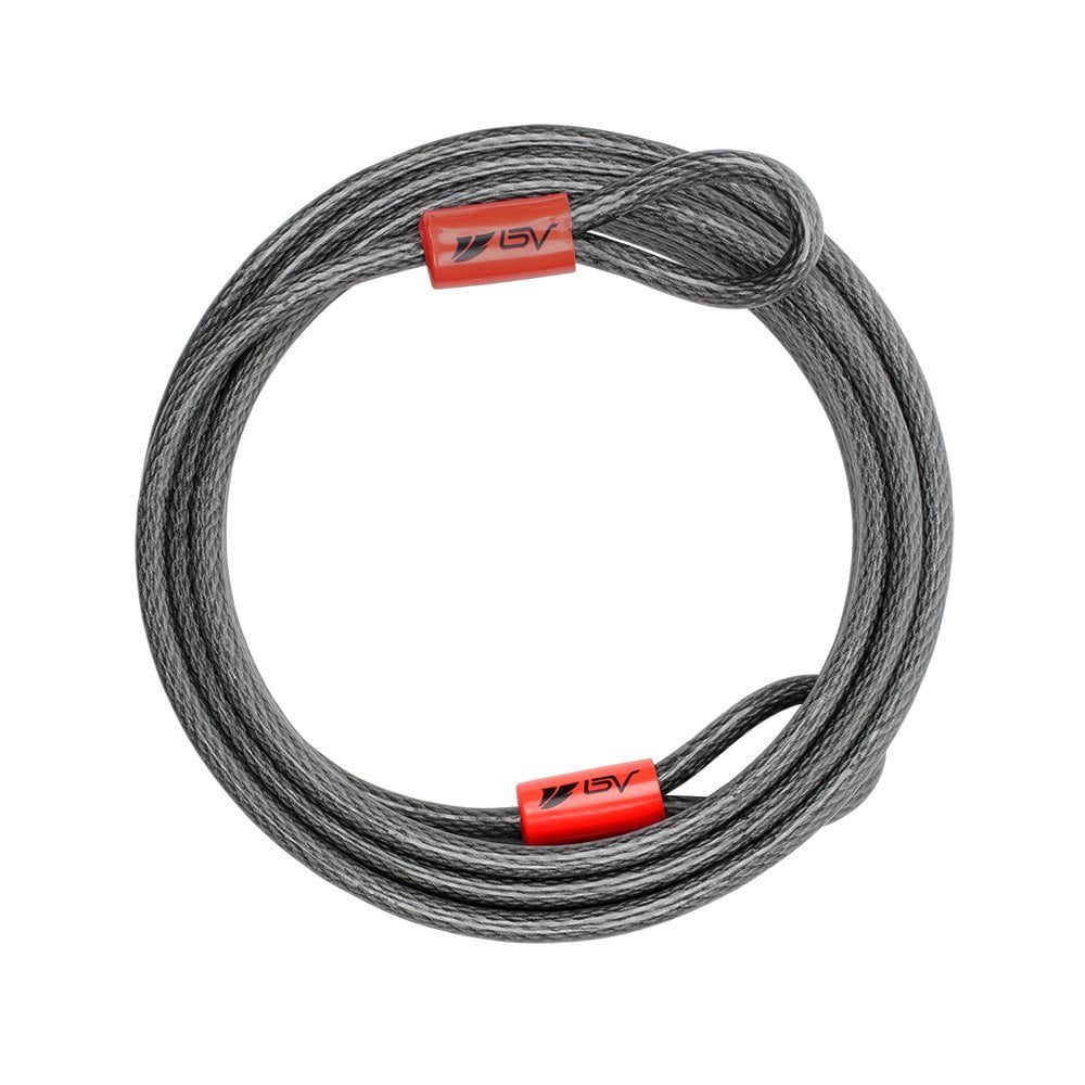 BV Security 30FT Steel Double Looped Flex Cable, 3/8 Inch, for U-Lock ...
