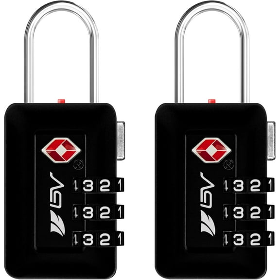 2 Pack TSA Approved Luggage Locks, 4 Digit Combination Travel Locks ...
