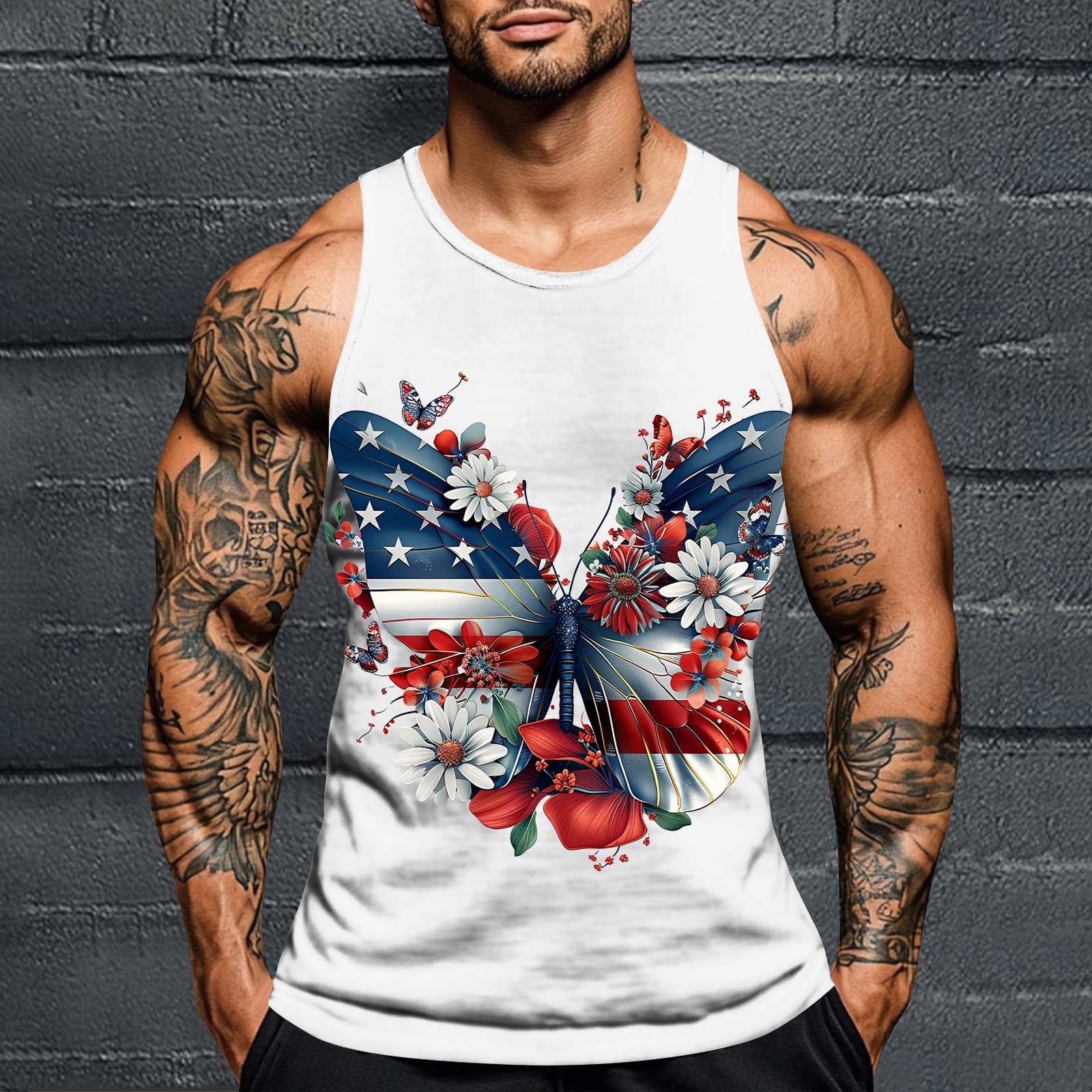 BV0FAR Big and Tall Tank Tops for Men Gym Workout Bodybuilding Muscle ...