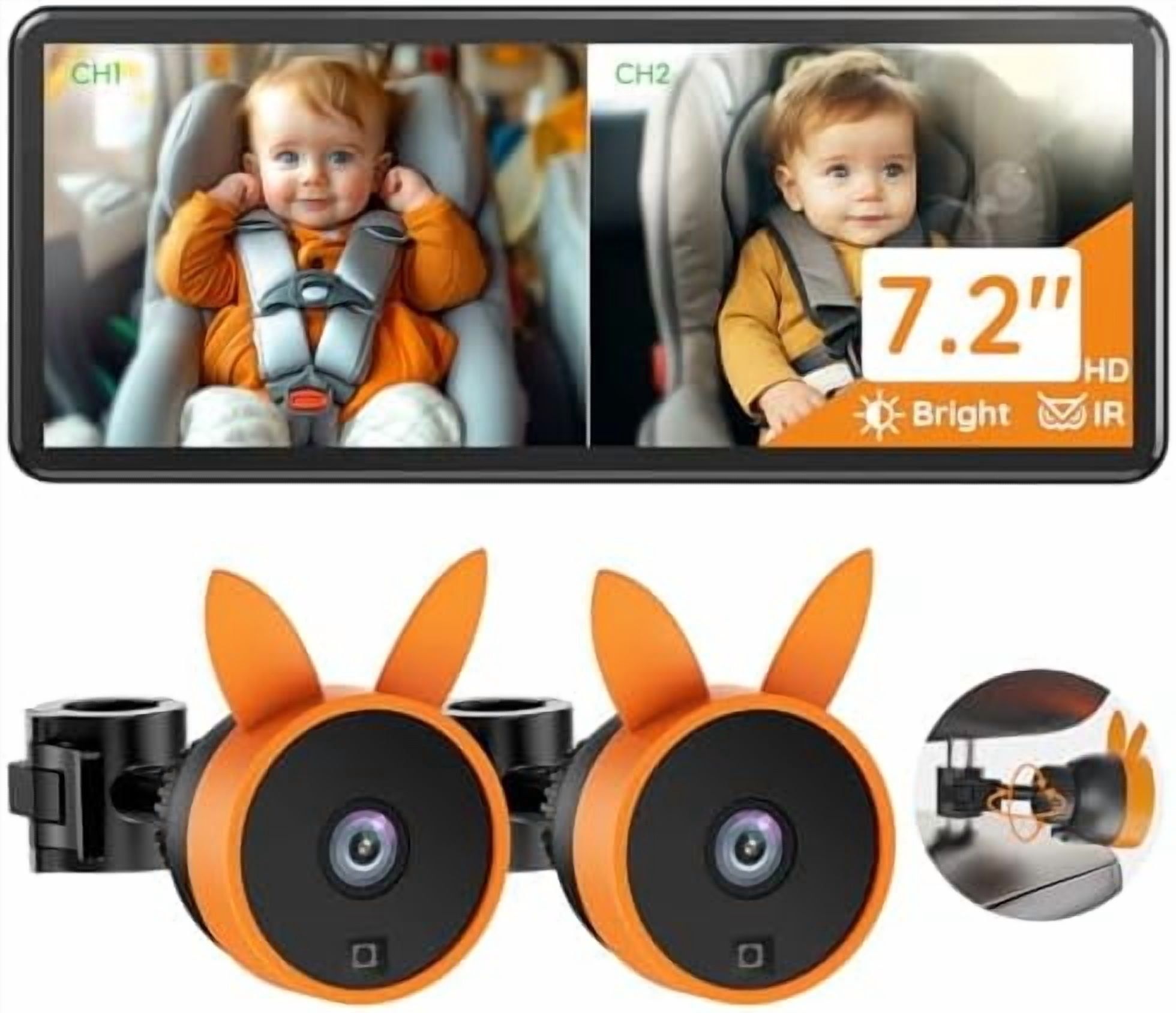 BV3 Dual Camera - See 2 Clearly with 7.2" Screen, 1080P Night Vision, 3 ...