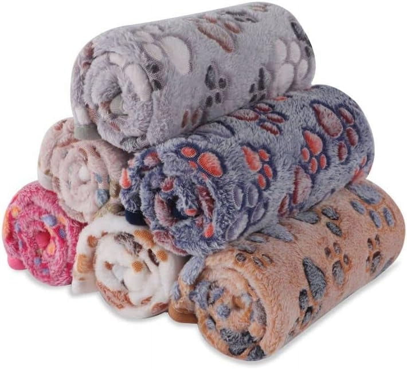 BVAGSS 6 Pack Small Dog Blanket, Super Soft Warm Pet Cover Blankets ...