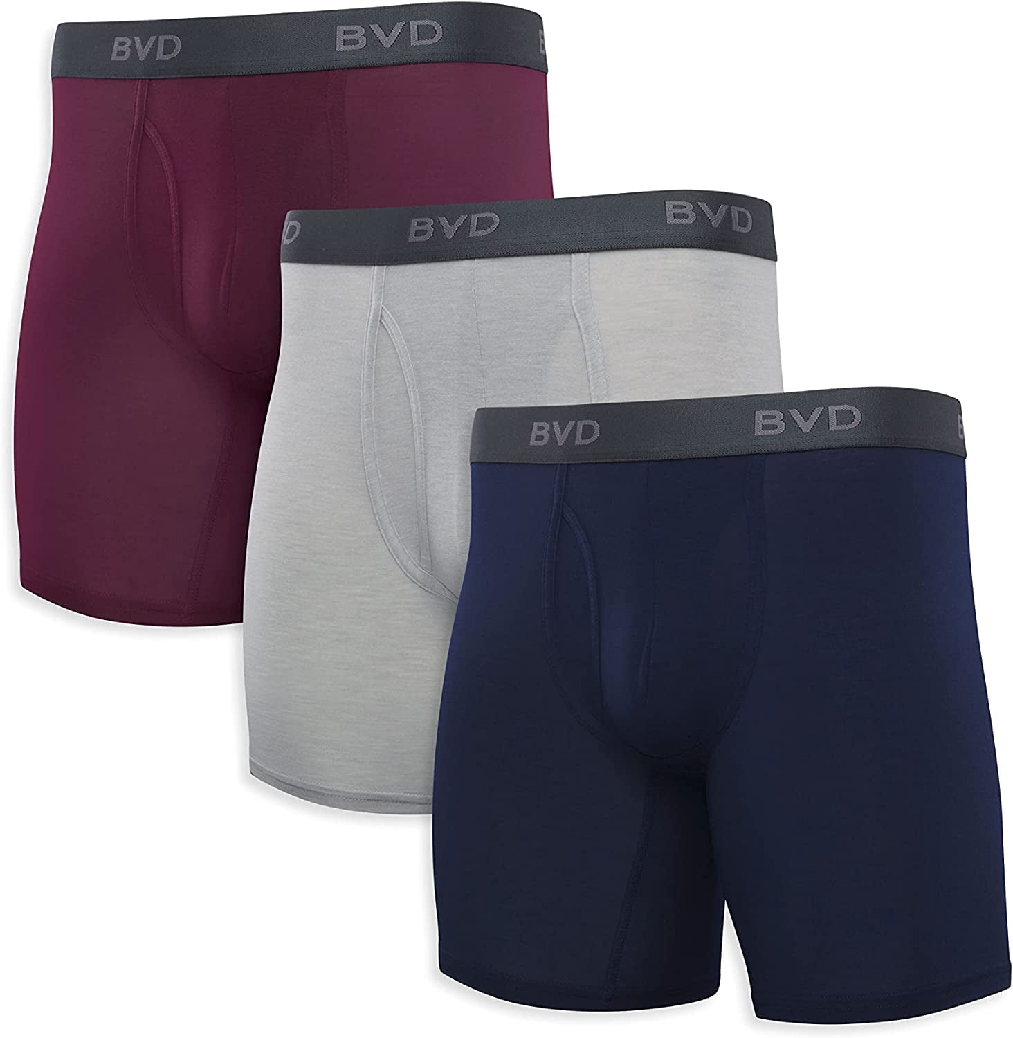 BVD Men s Modal Blend Underwear (Breathable & Sustainable Fabric) Boxer ...