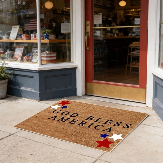 BVEBJDX Independence Day Non Slipss Doormat Patriotic Patterns Entrance ...
