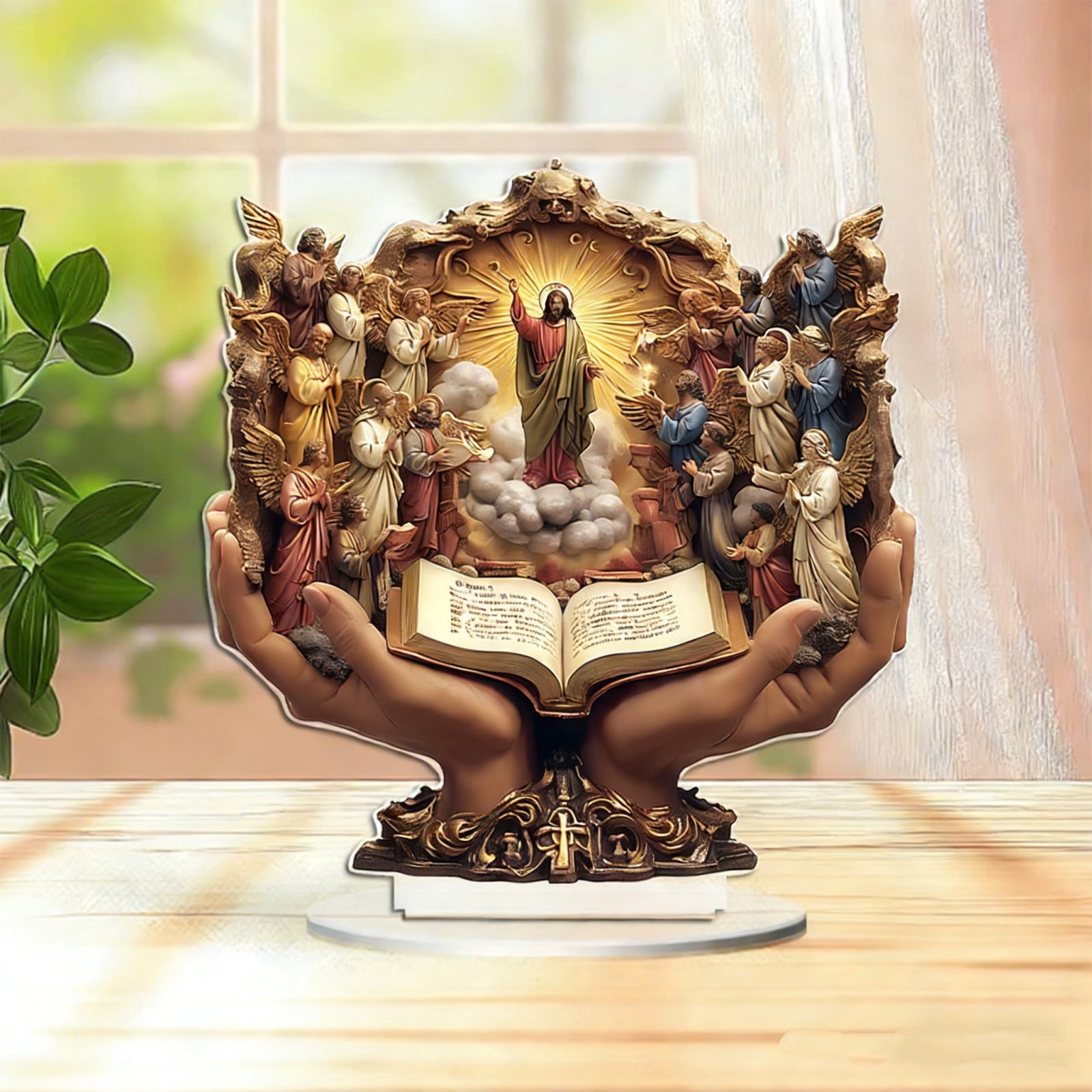 BVEBJDX Palm Sized Heart Sutra Reading Desk Decoration Religious Theme ...