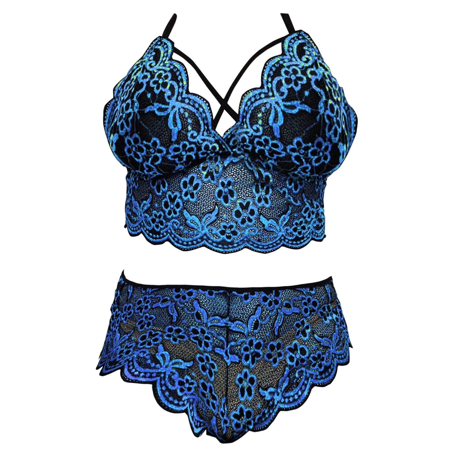 Bvgfsahne Wocleiliy Plus Size Lingerie V Neck High Waist Floral Lace