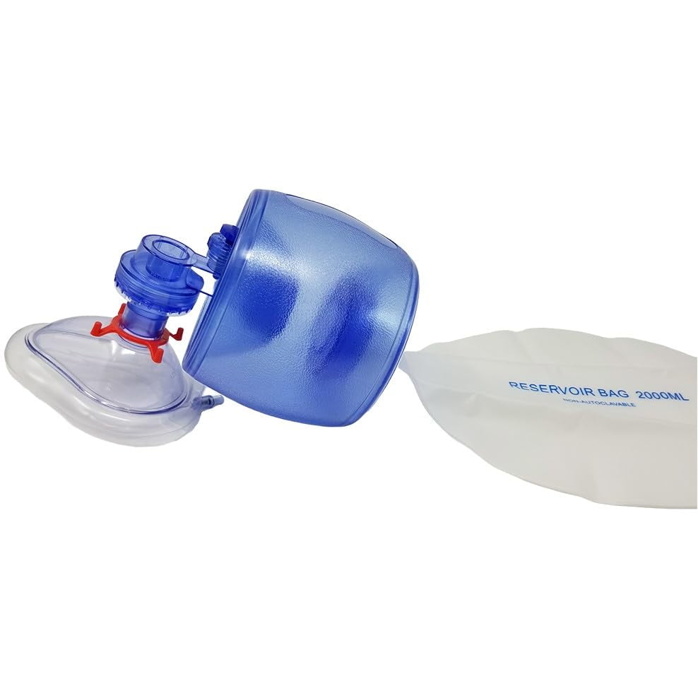 BVM Bag and Mask Trainer, Includes Bag Valve Squeeze Bag, Training Mask ...