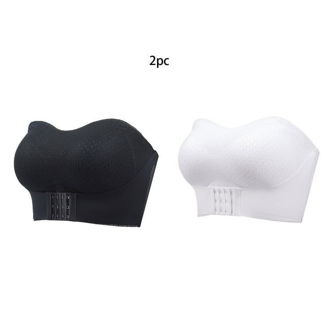 Bvofar 2 Pcs Strapless Bandeau Bra For Women Non Slip Push Up Bras