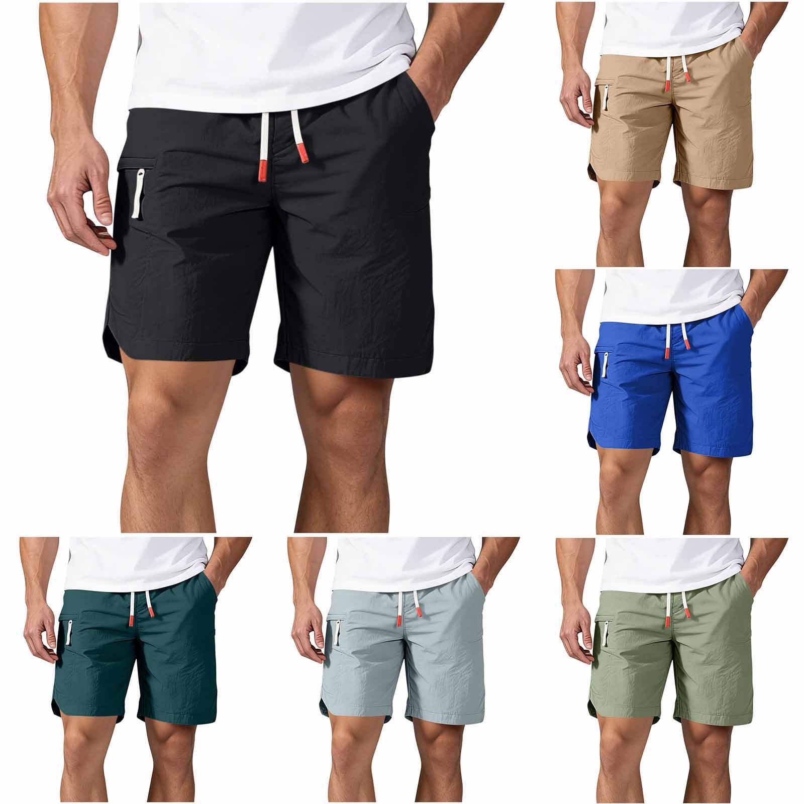 BVOFAR Men's Athletic Shorts Casual Elastic Waist Drawstring Running ...