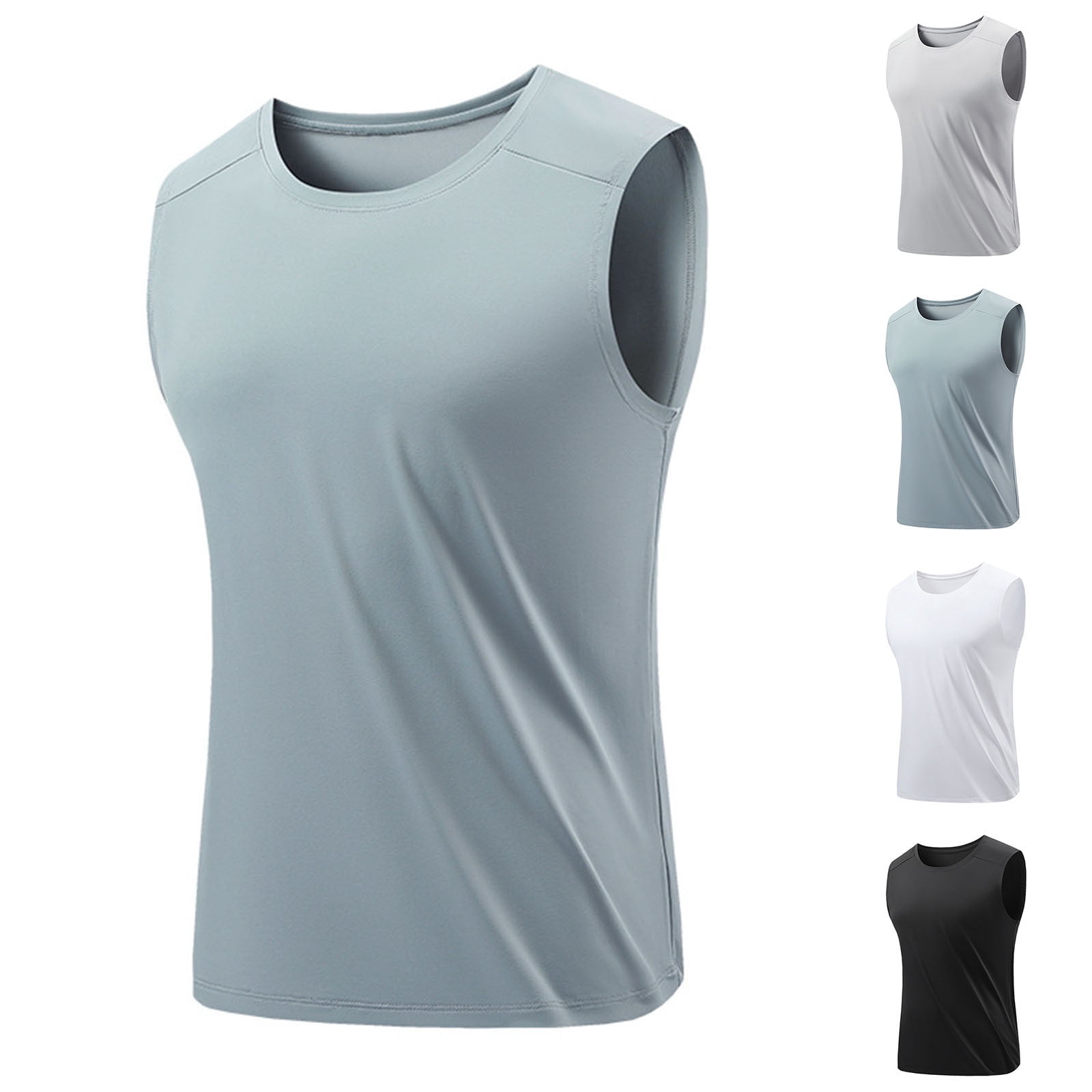 BVOFAR Men's Athletic Tank Tops Quick Dry Gym Tees Sun Protection UPF ...