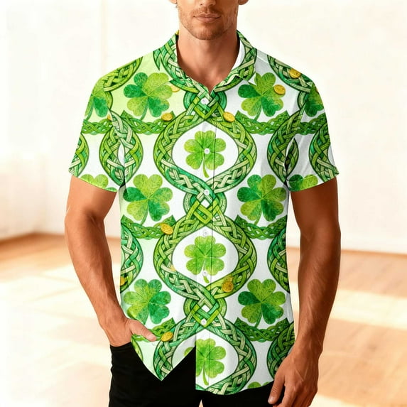 BVOFAR Men's Funky Hawaiian Shirts Short Sleeve Button Up Shirt Funky ...