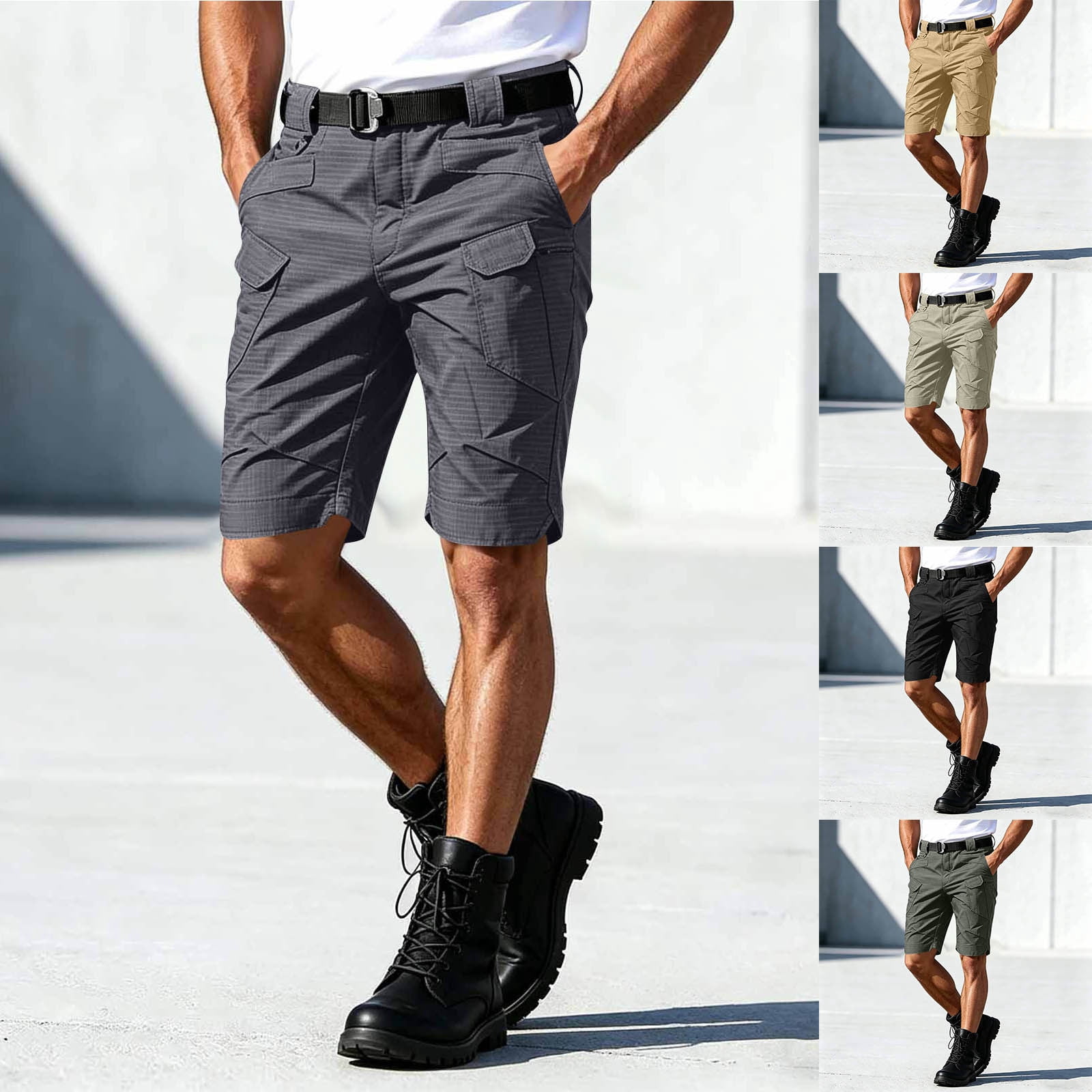 BVOFAR Men's Hiking Shorts Big and Tall Ripstop Lightweight Cargo Short ...