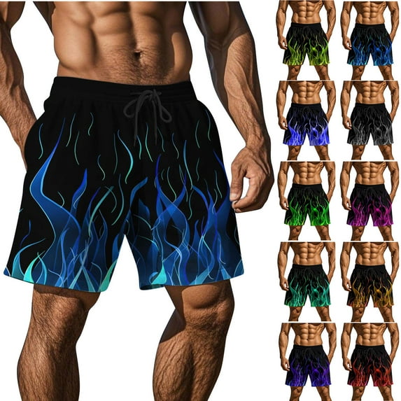BVOFAR Men's Swim Trunks Summer Hawaiian Beach Bathing Suits Loose Fit ...