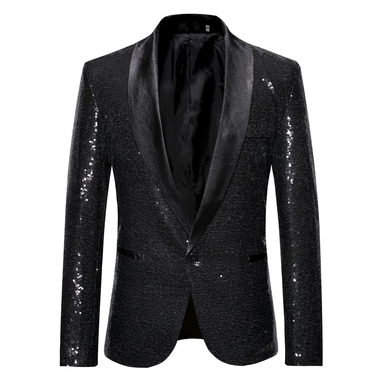 BVOFAR Mens Shiny Sequin Blazer Sparkly Tuxedo Party Evening Suit ...