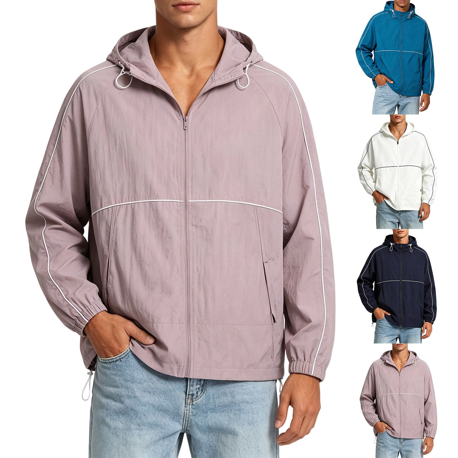 BVOFAR Mens Sun Protection Jackets UPF 50+ UV Protection Fishing Jacket ...