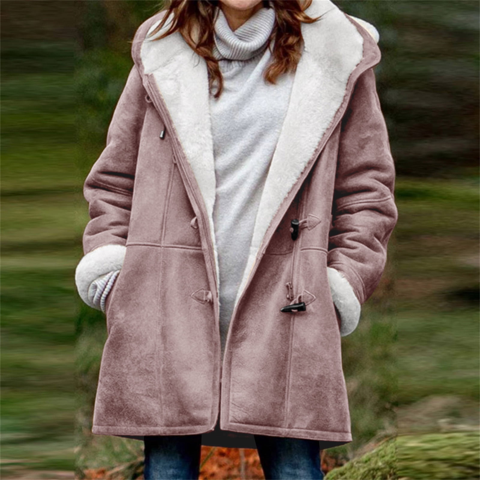 BVOFAR Plus Size Winter Coats for Women Warm Sherpa Lined Fleece Hooded ...