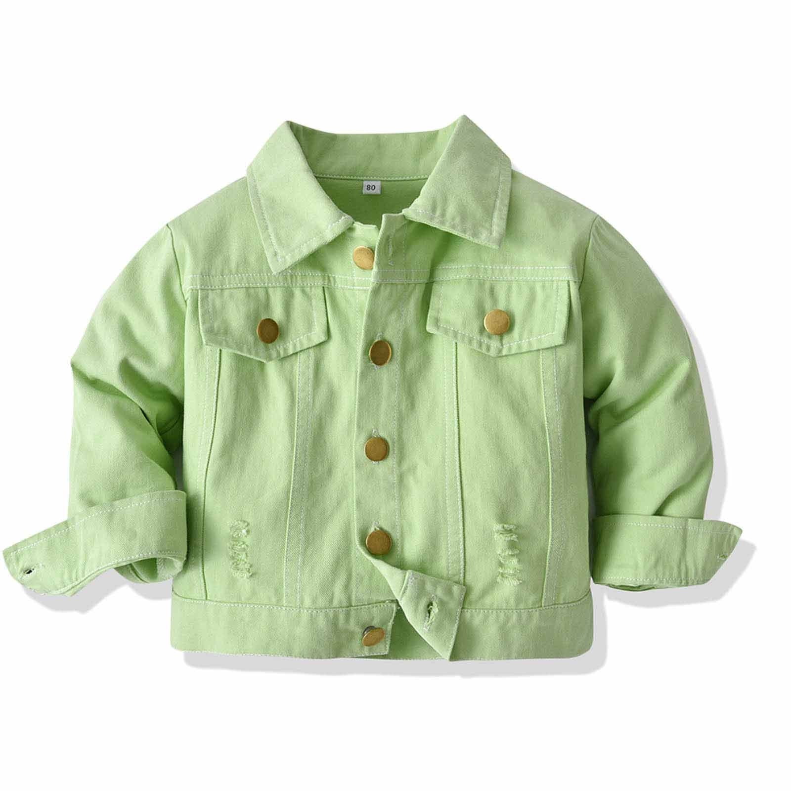 BVOFAR Toddler Kids Girls Boys Classic Jean Jackets Lapel Button Down ...