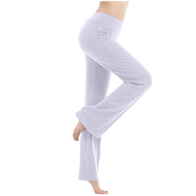 BVOFAR Women's Butt Lifting Yoga Pants Elastic Waist Dance Bootcut ...