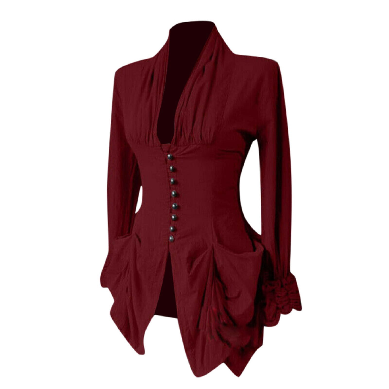 BVOFAR Women's Dressy Vintage Renaissance Victorian Blouse Gothic ...