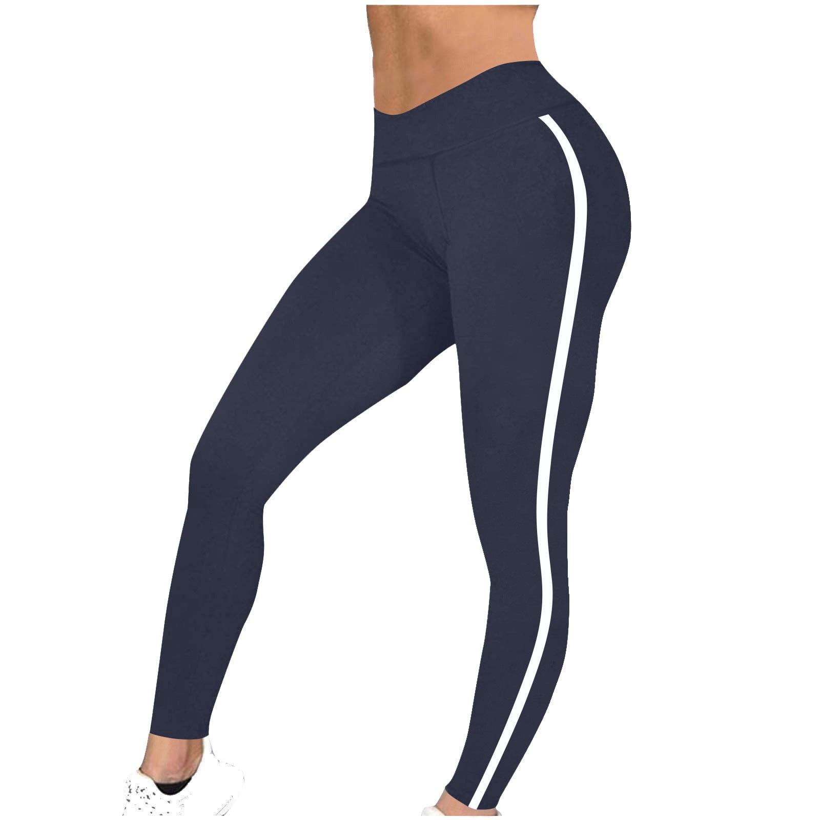 BVOFAR Women's High Waisted Leggings 2025 Trendy Side Striped Print ...