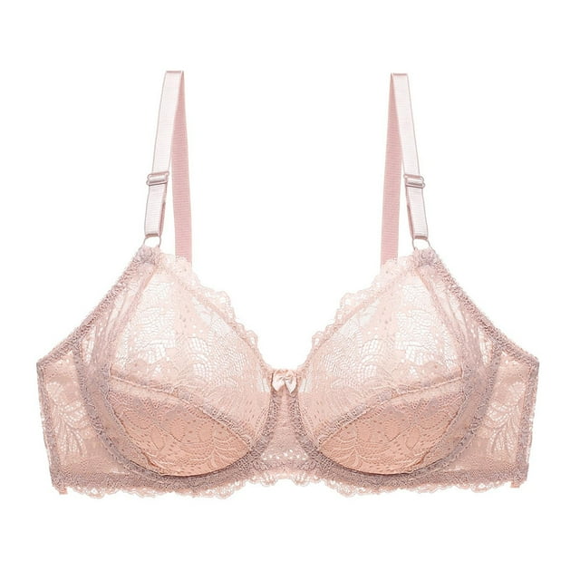 BVOFAR Women's Solid Color Lace Bra Adjustable Thin Straps Push Up ...