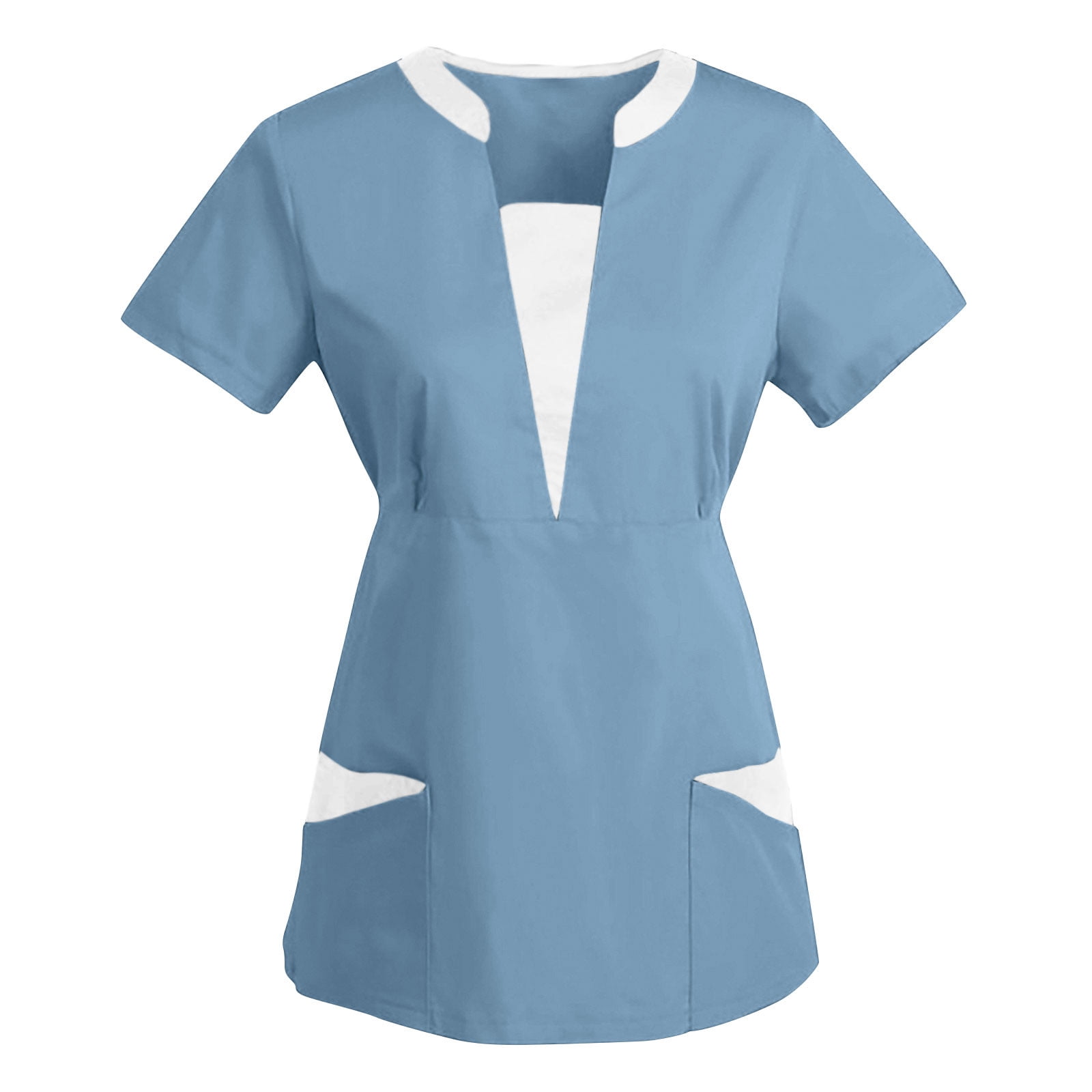 BVOFAR Womens Scrub Tops 2025 Stretch V Neck Nurse Uniform Short Sleeve ...