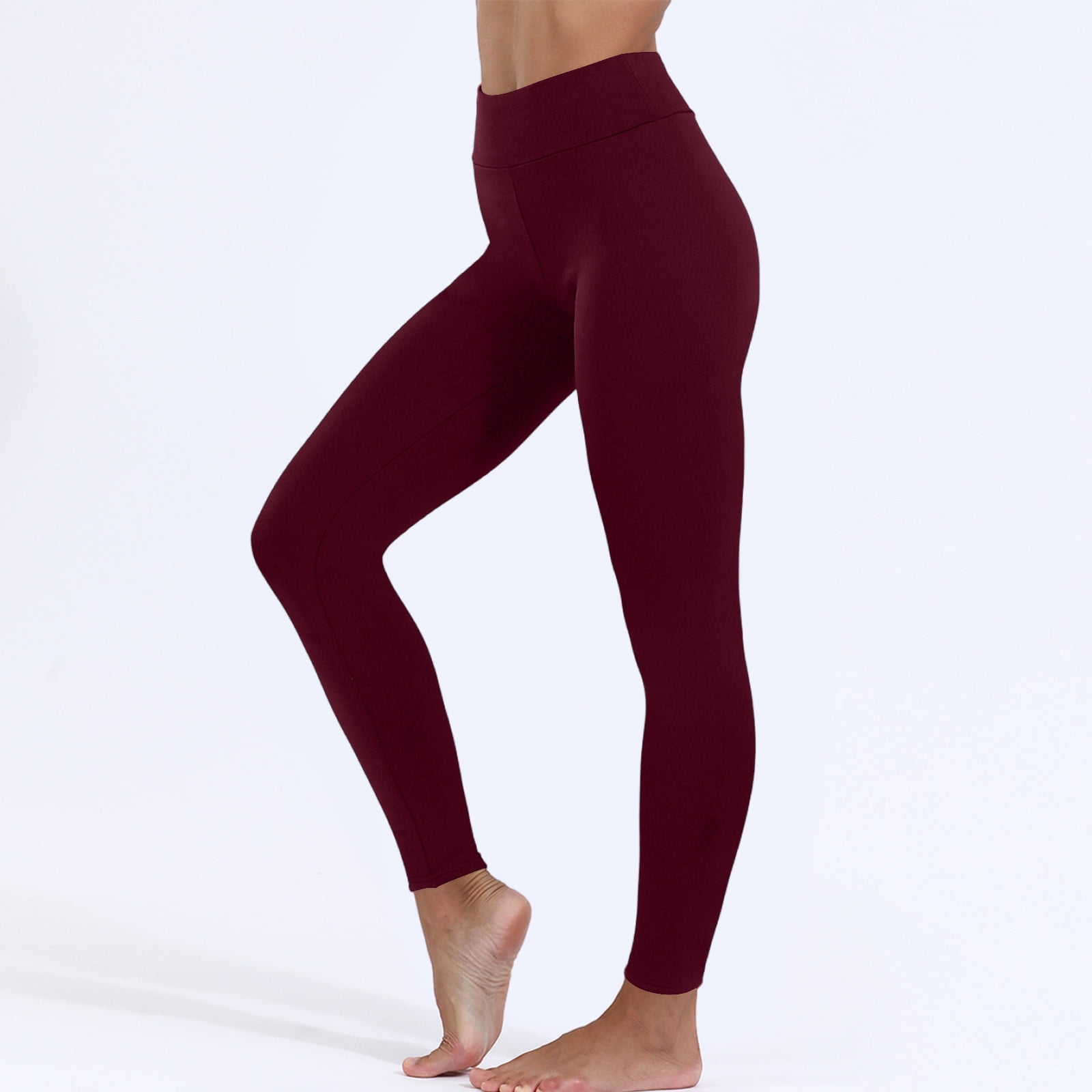 BVOFAR Yoga Leggings for Women Butt Lifting Casual Solid Color Legging ...