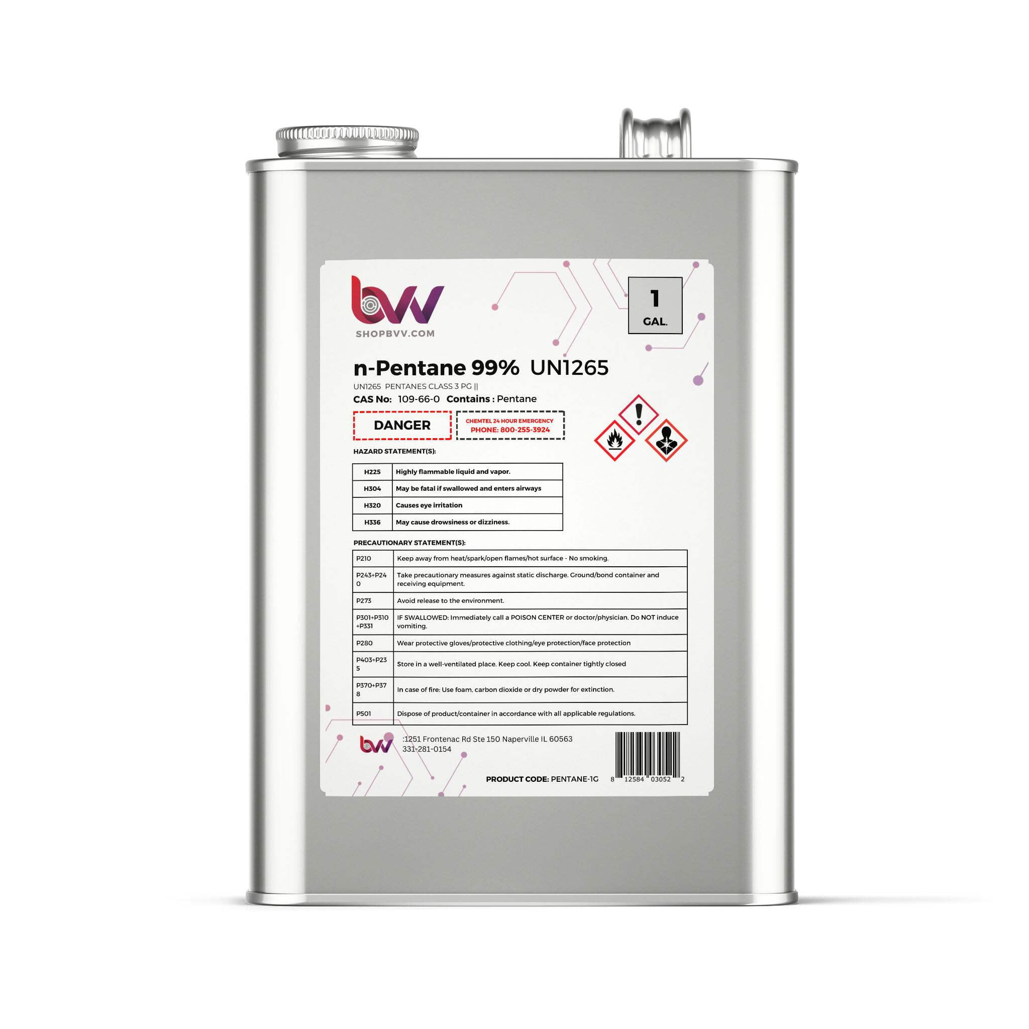 Best Value Vacs High Purity Lab Grade N-Pentane 99%, Hydrocarbon ...