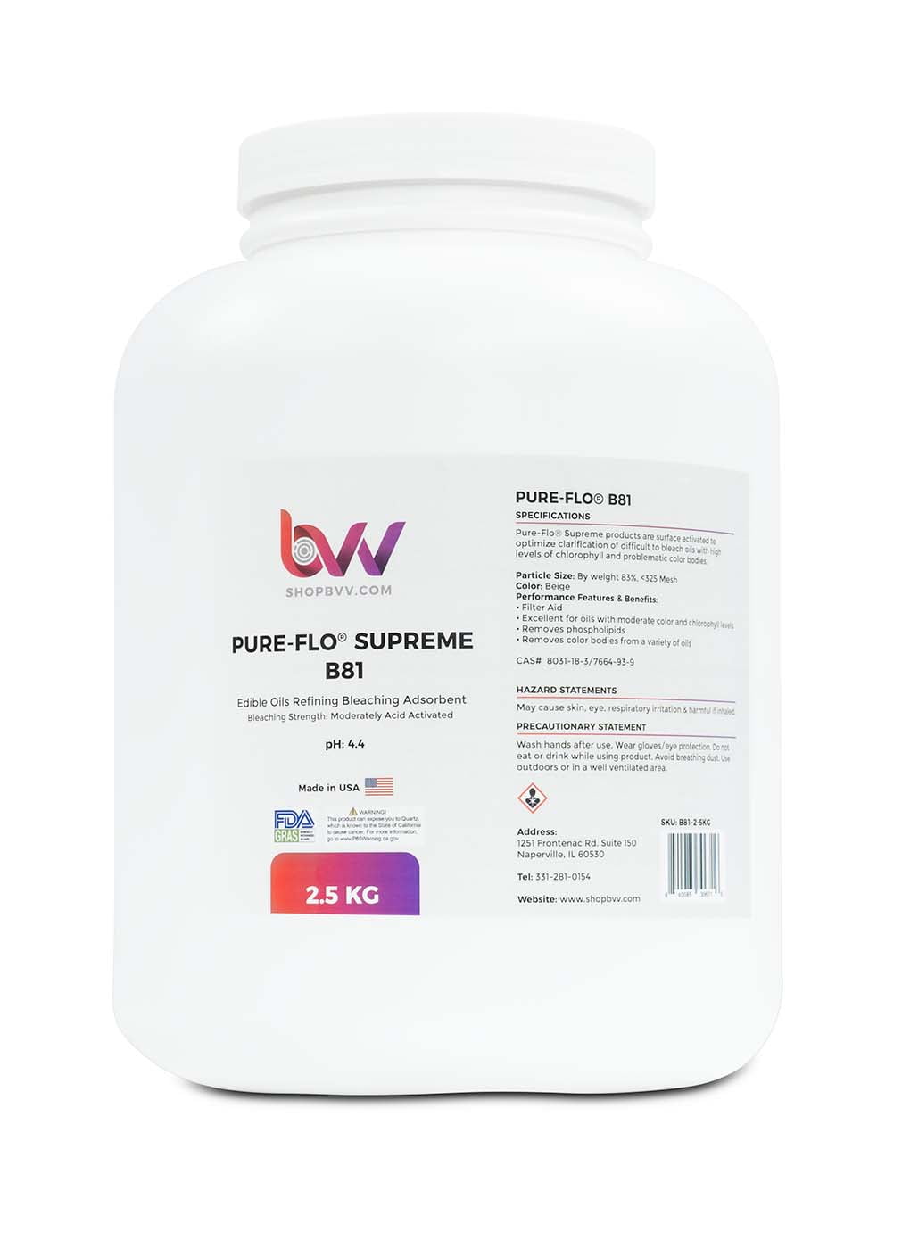 BVV Pure-Flo B81 Supreme Activated Bleaching & Decolorizing Bentonite ...