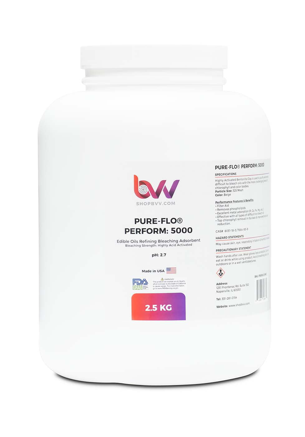 BVV Pure-Flo Perform 5000 Highly Acid Activated Bleaching ...