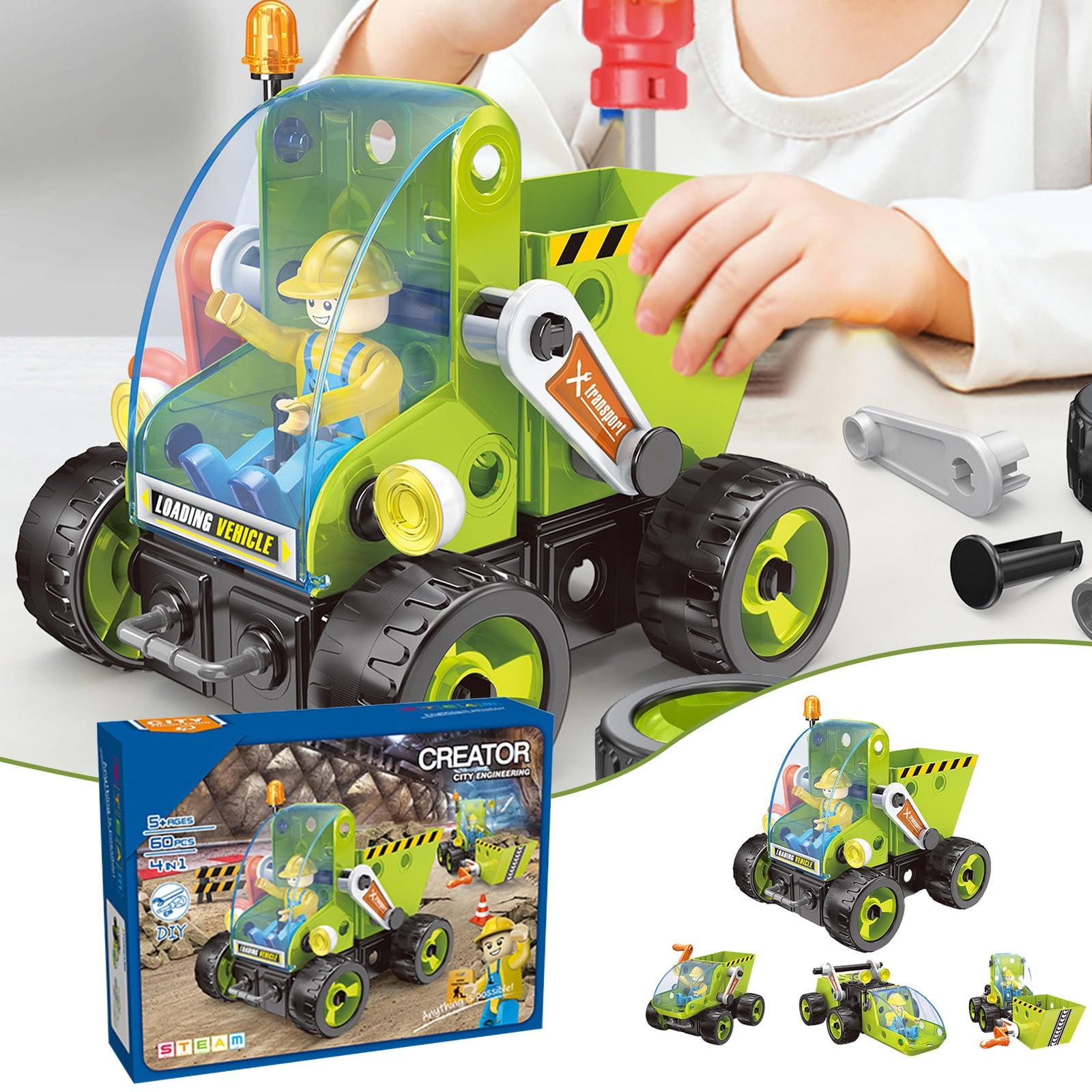 BVXEEP Children's Toy Car , Engineering Car Model , Large Particles Of ...