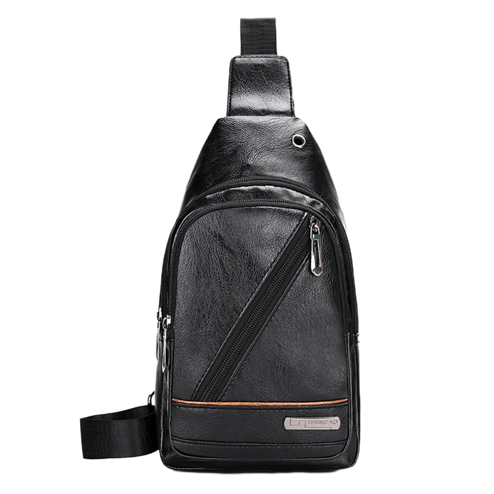 BVXEEP Crossbody Bag, Shoulder Bag, Men's Soft Leather Chest Bag ...
