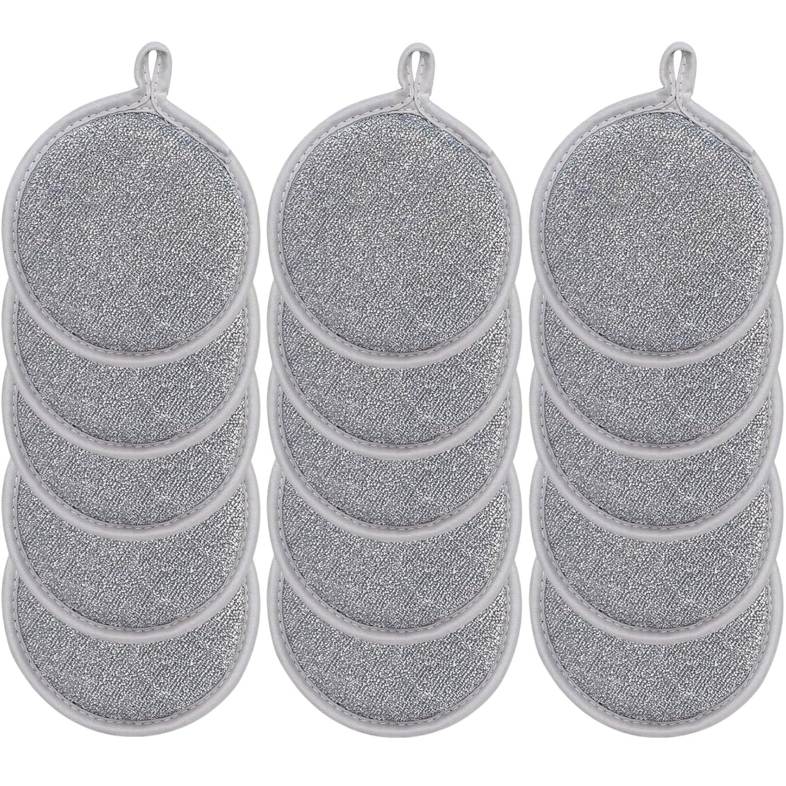 BVXEEP Kitchen Sponges, Dish Sponge, 15 Pack Sided Dishwashing Sponge ...