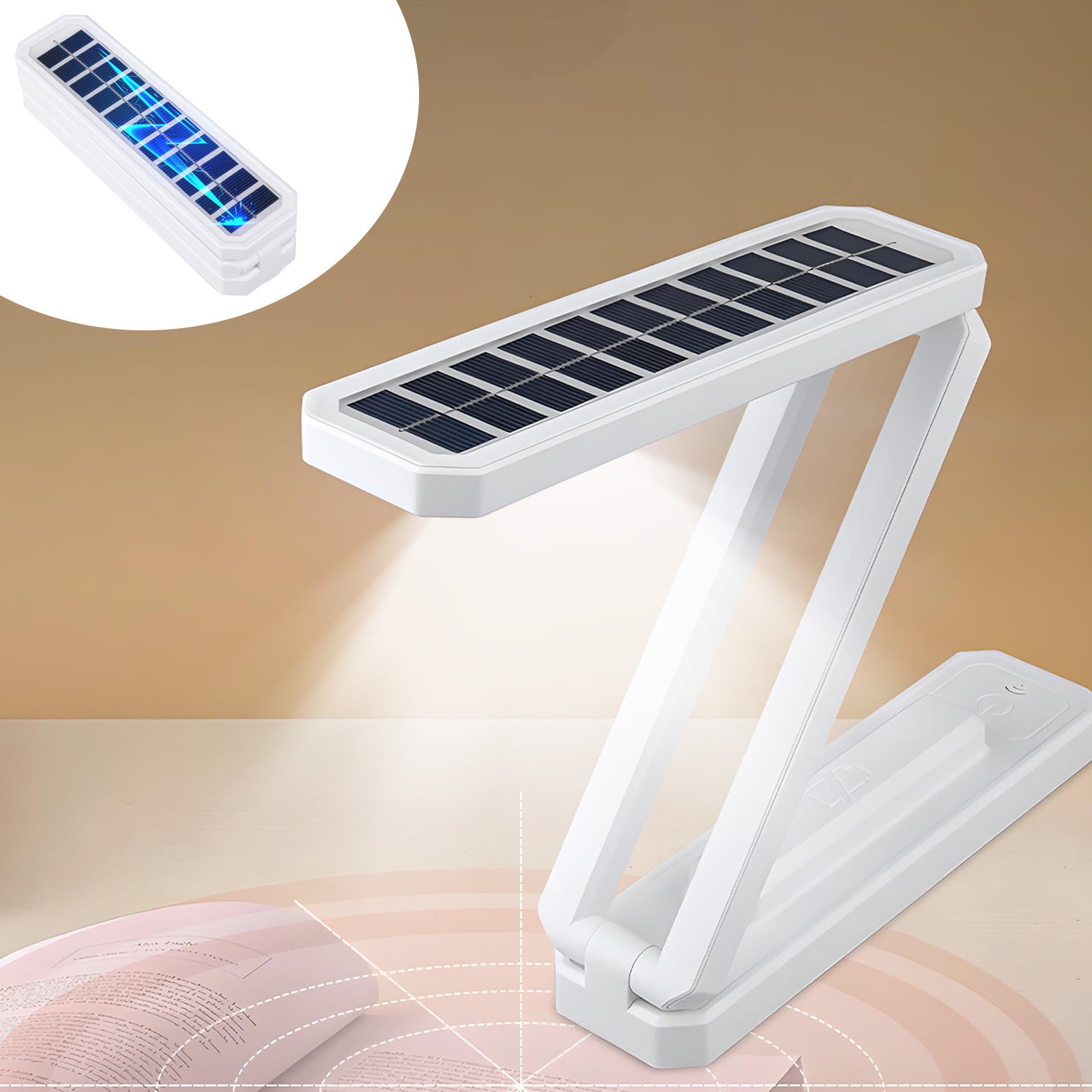 BVXEEP Solar Lights Outdoor, Led Solar Eye Protection Desk Lamp for ...