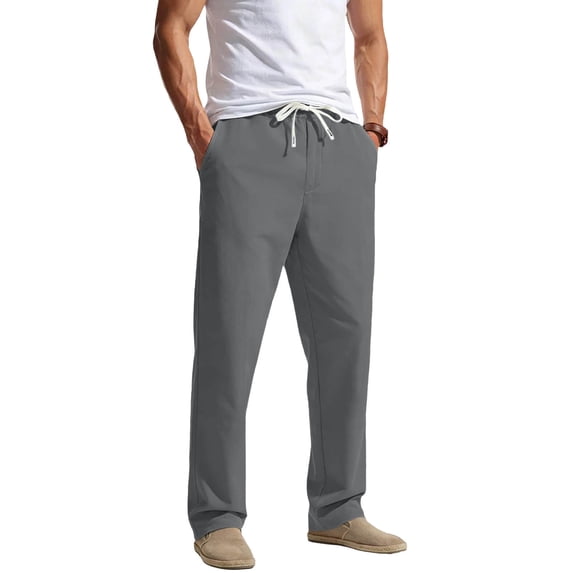 BVnarty Men's Casual Baggy Sweatpants Elastic Drawstring Waist Wide Leg ...
