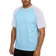 BVnarty Men's Color‑Block Raglan Sleeve Crew Neck Short Sleeve T‑Shirt ...