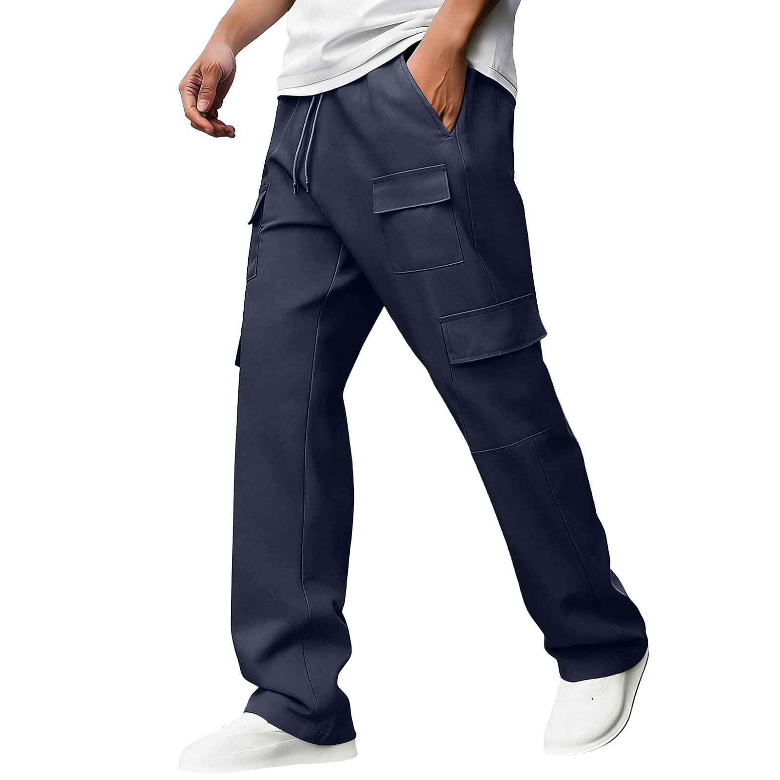 BVnarty Men's Drawstring Waist Jogger Sweatpants Stretch Fabric Simple ...