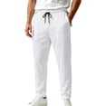 BVnarty Men's Drawstring Waist Straight Leg Pants with Vertical Stripe ...