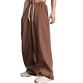 BVnarty Men's Drawstring Waist Wide Leg Cargo Pants Oversized ...