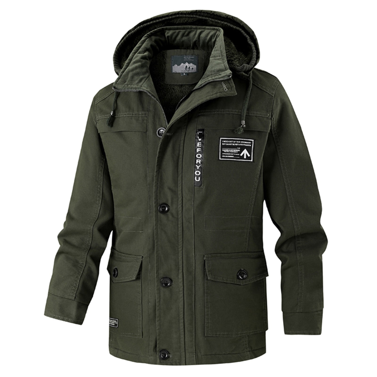 Black and Friday BVnarty Men's Heavyweight Hooded Jacket with ...