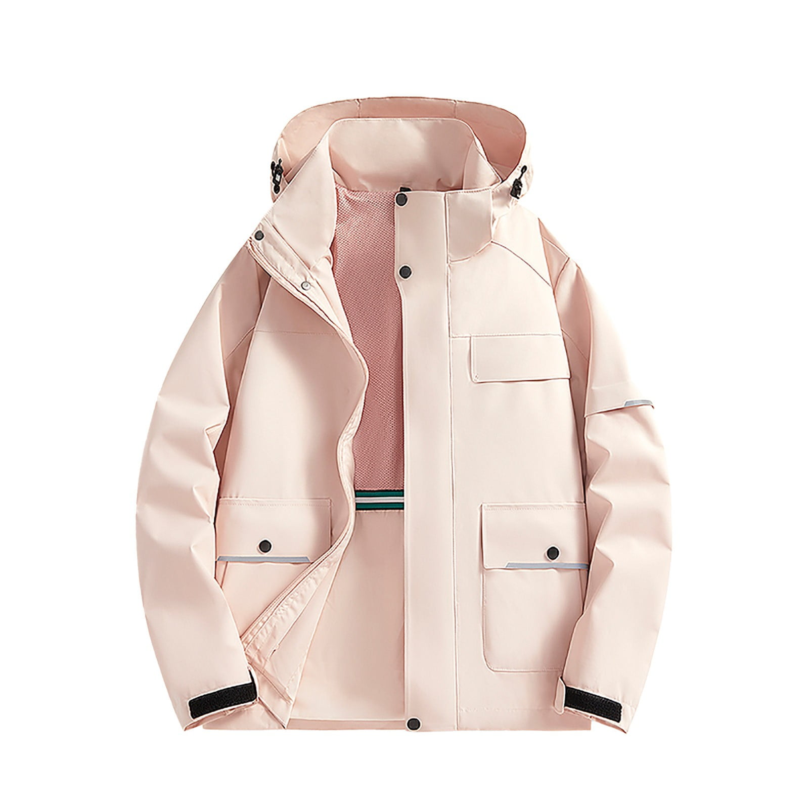 BVnarty Men's Hooded Jacket Windbreaker Outdoor Zip Up Water Resistant ...