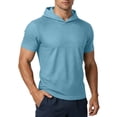 BVnarty Men's Short Sleeve Hooded Mesh T-Shirt Moisture Wicking Summer ...