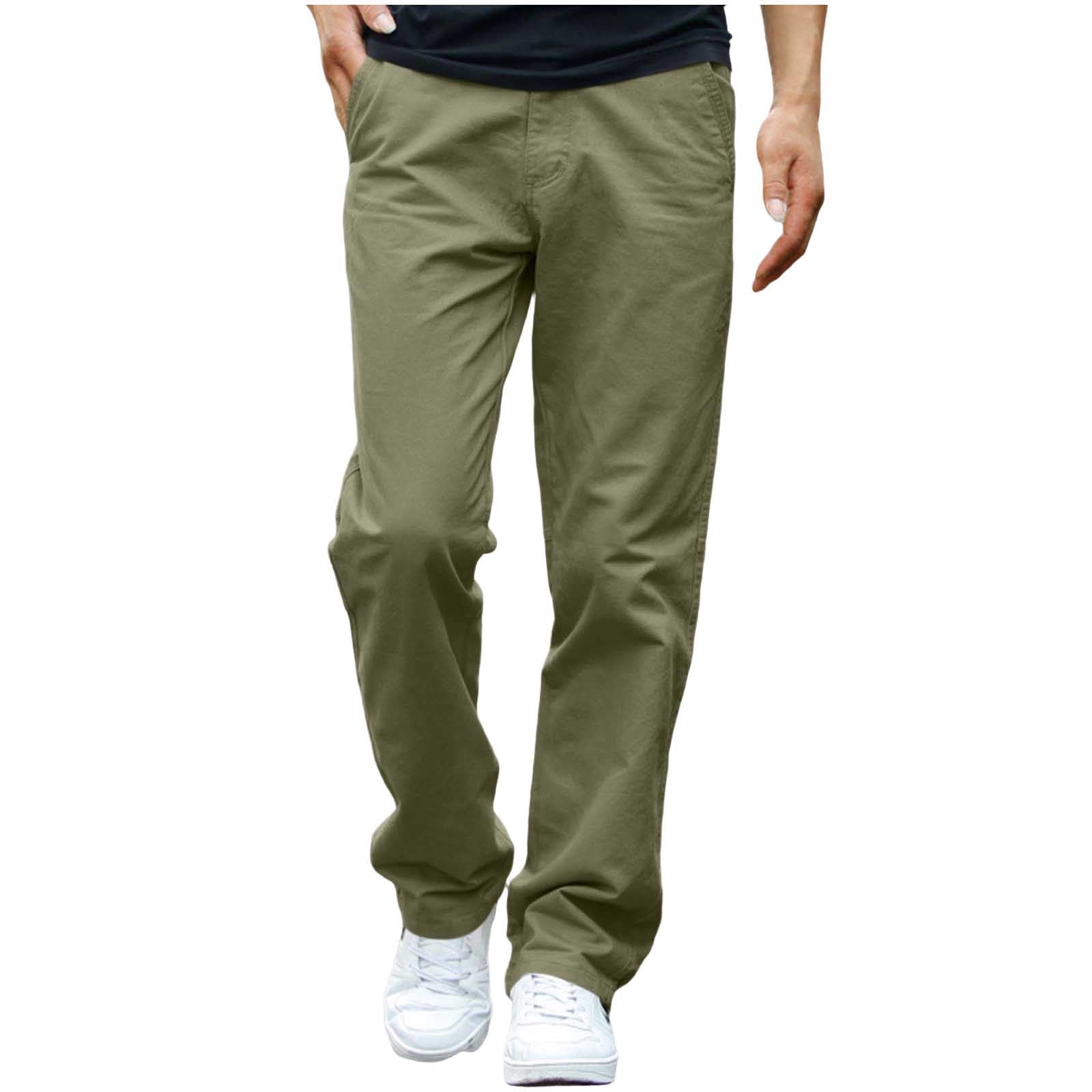 BVnarty Men's Slim Fit Bootcut Casual Trousers Stretch Tailored Cut ...