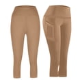 BVnarty Women's High Waist Capri Leggings, Practical Side Pockets ...